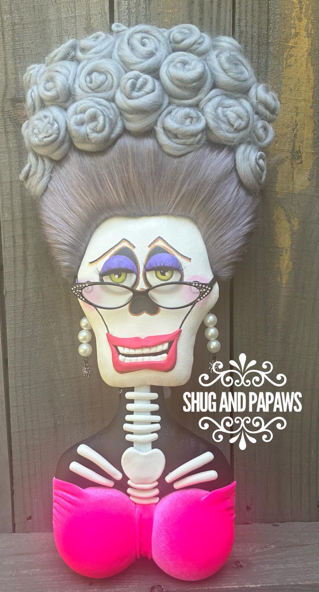Barbara Bones , Skelly, Skeleton Wreath Attachment,halloween Wreath ...
