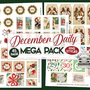 December Daily Mega Pack, December Daily Digital, Christmas Digital Kit ...
