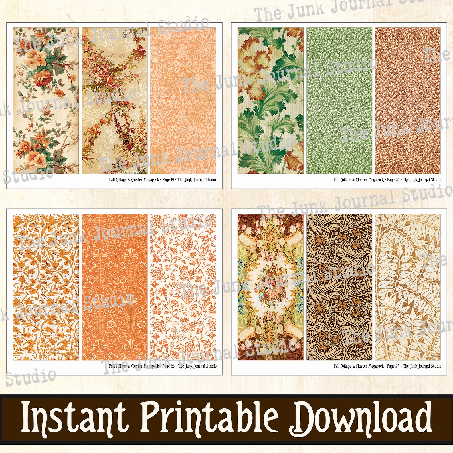 MEGA PACK FALL Collage/cluster Digital Kit, Fall Labels, Autumn Collage ...