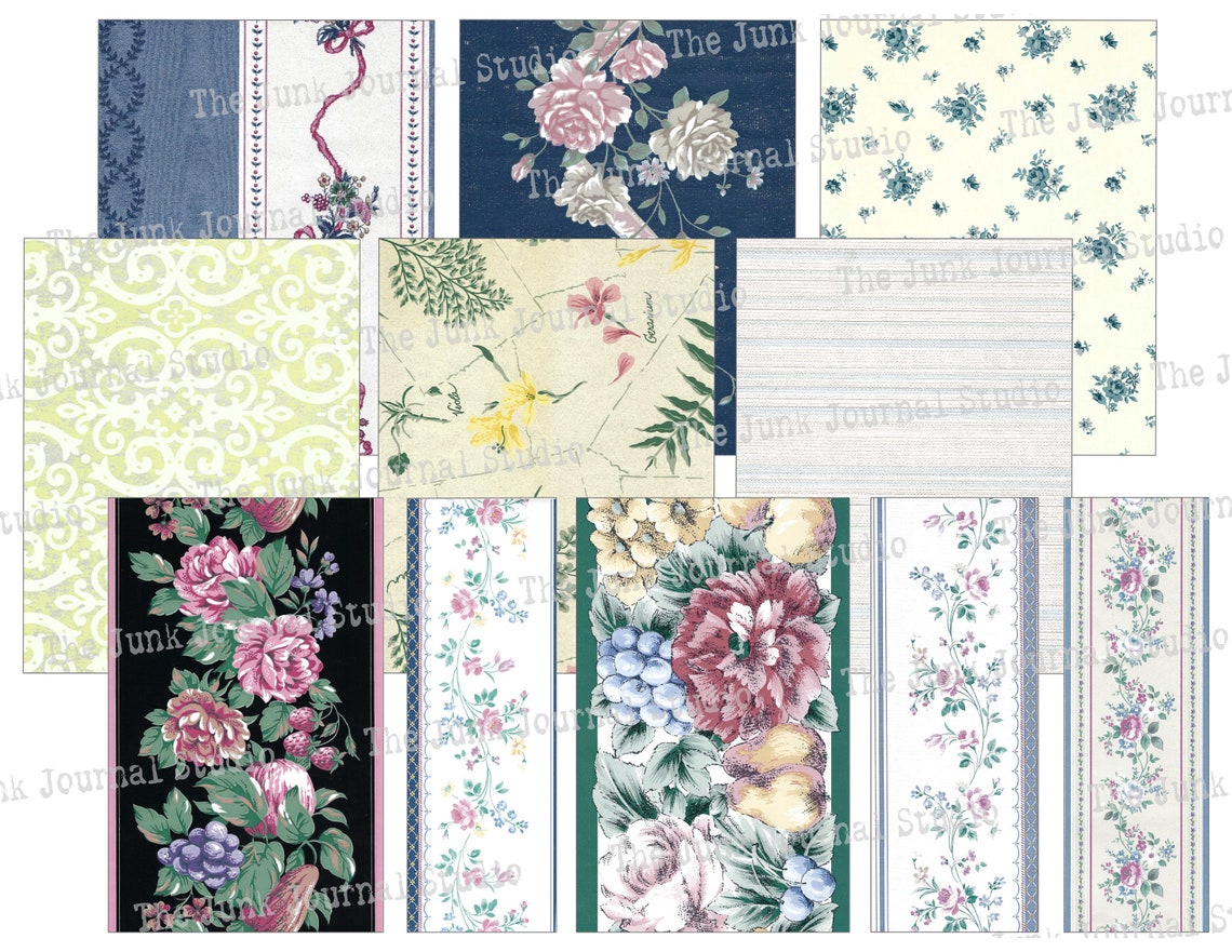Vintage Wallpaper Digital Wallpaper Wallpaper Floral - Etsy