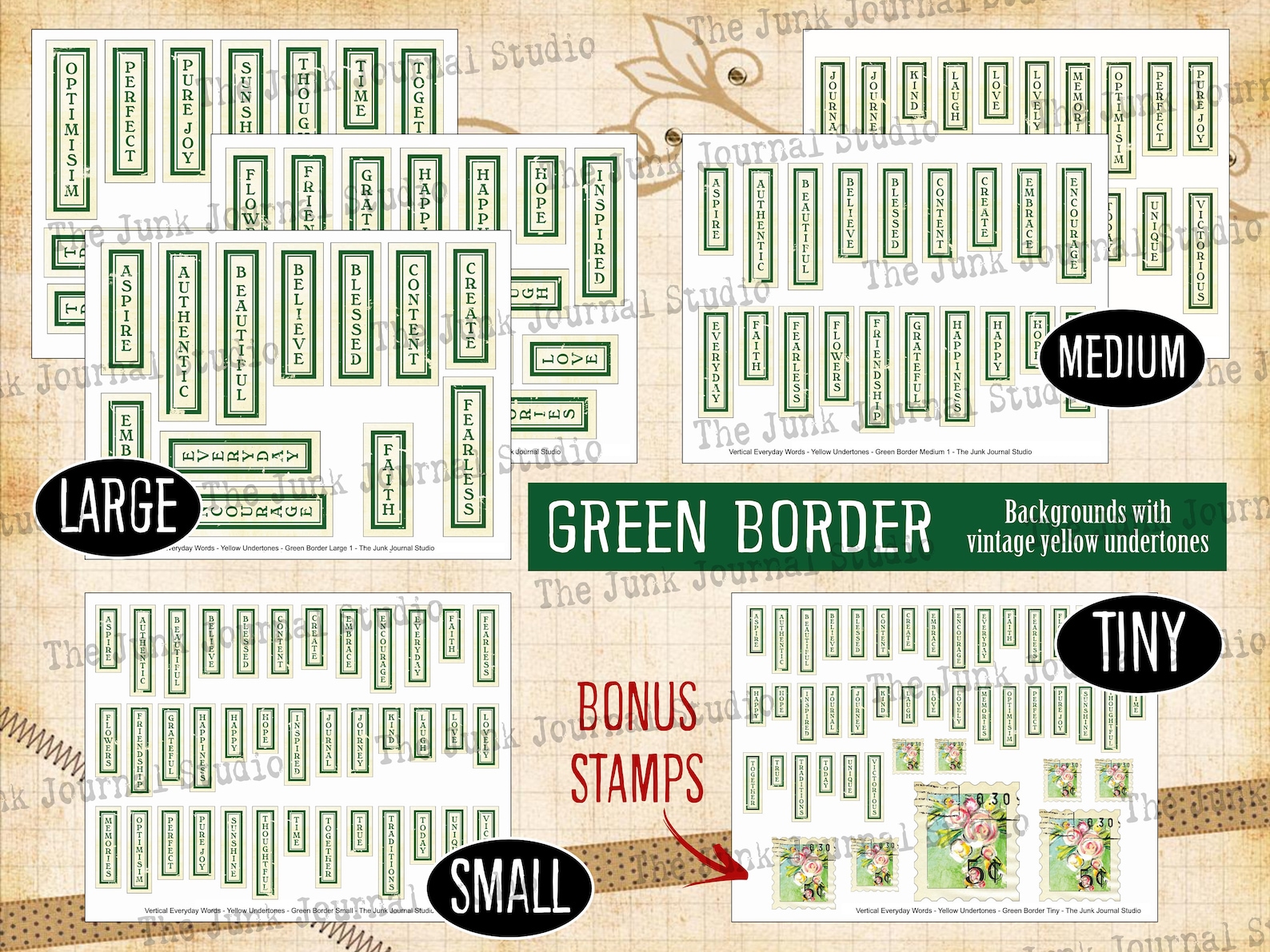 56 PAGE Vertical Everyday Words Digital SET ONE Vertical - Etsy Canada