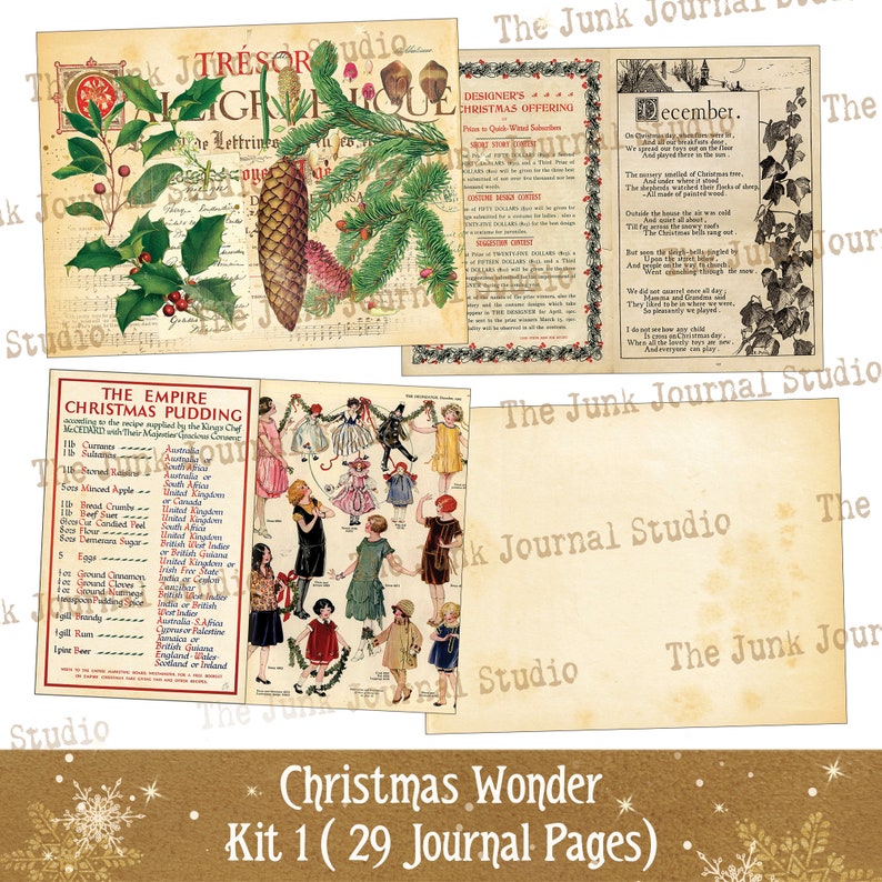 Huge Christmas Wonder Journal Pages Mega Pack, Christmas Journal ...