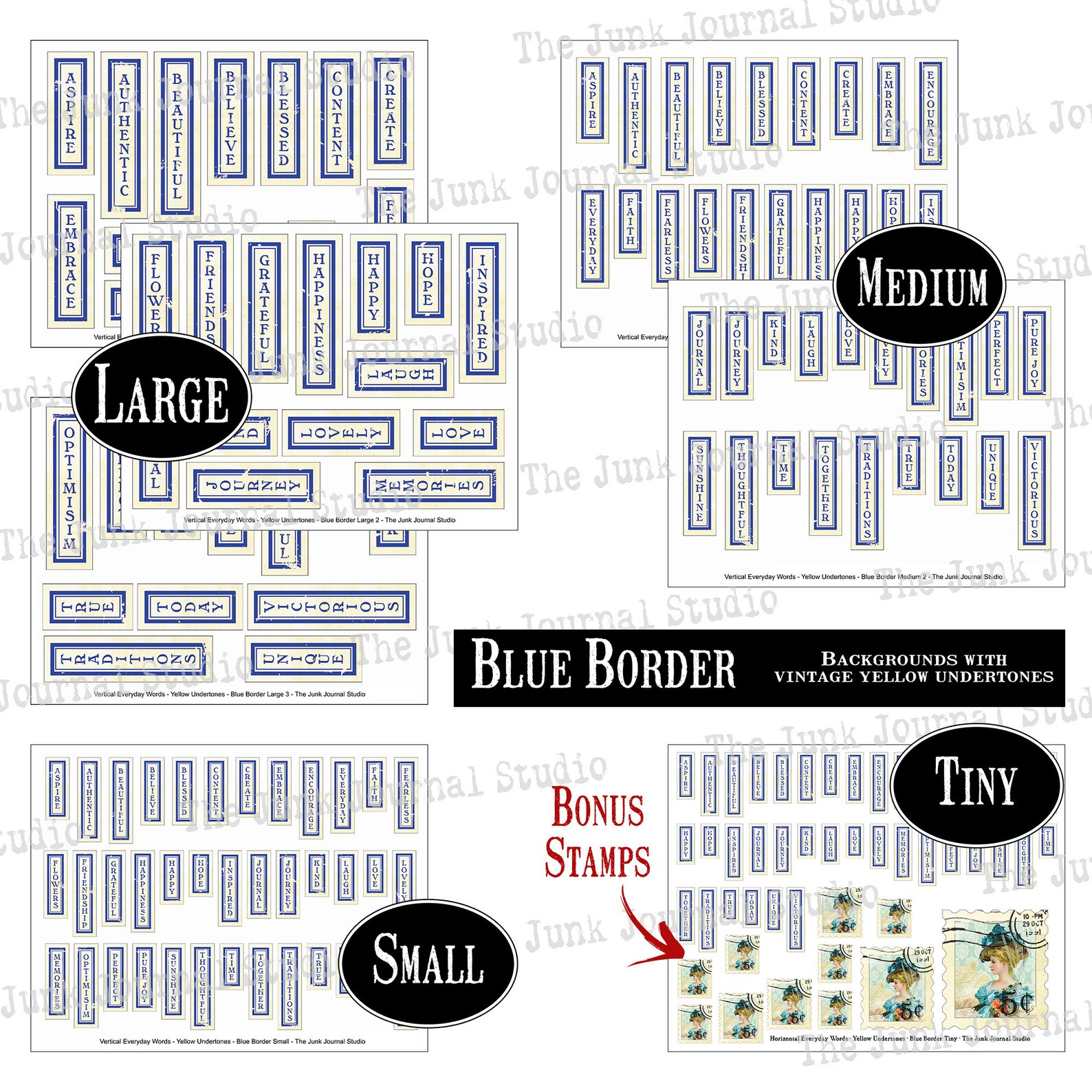 56 PAGE Vertical Everyday Words Digital, SET ONE, Vertical Words ...