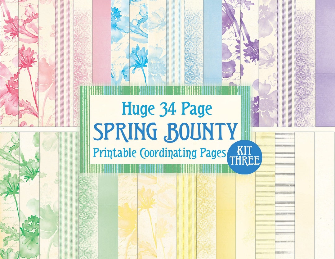 Huge Spring Bounty Kit 3, Spring Bounty Coordinating Pages 2, Spring ...