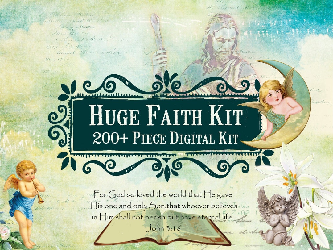 HUGE 200 Piece Faith Digital Kit Printable Download - Etsy Canada