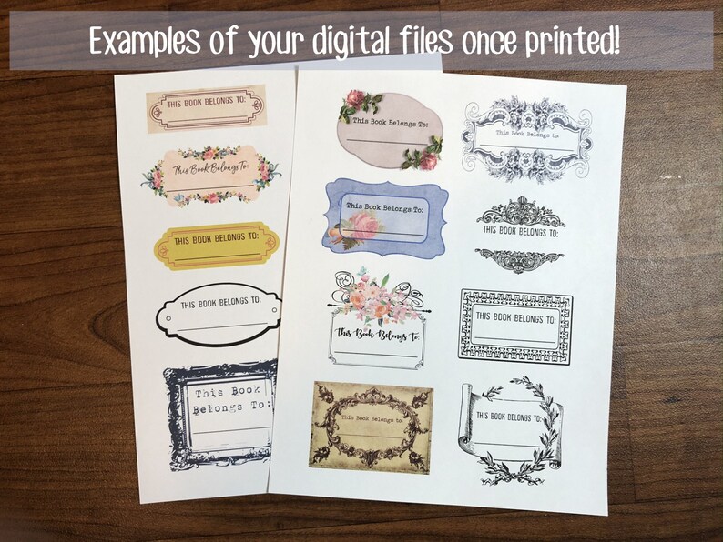 17 This Book Belongs to Labels Journal Embellishments | Etsy