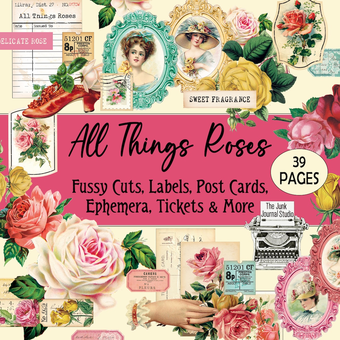 HUGE Roses 39 Page Digital, All Things Roses, ADD-ON to Journal Pages ...