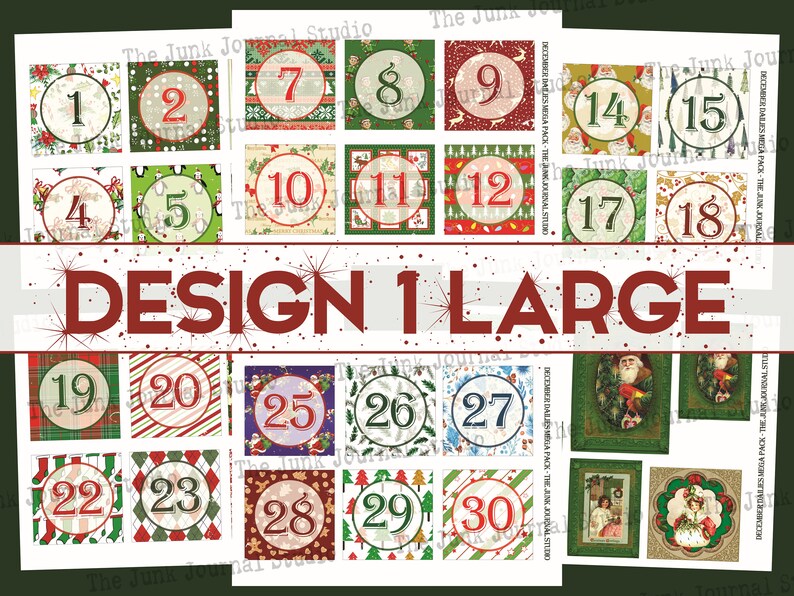 December Daily Mega Pack, December Daily Digital, Christmas Digital Kit ...