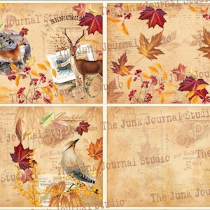 Huge Fall Junk Journal Kit, Fall Bounty Kit One Journal Pages, Autumn ...