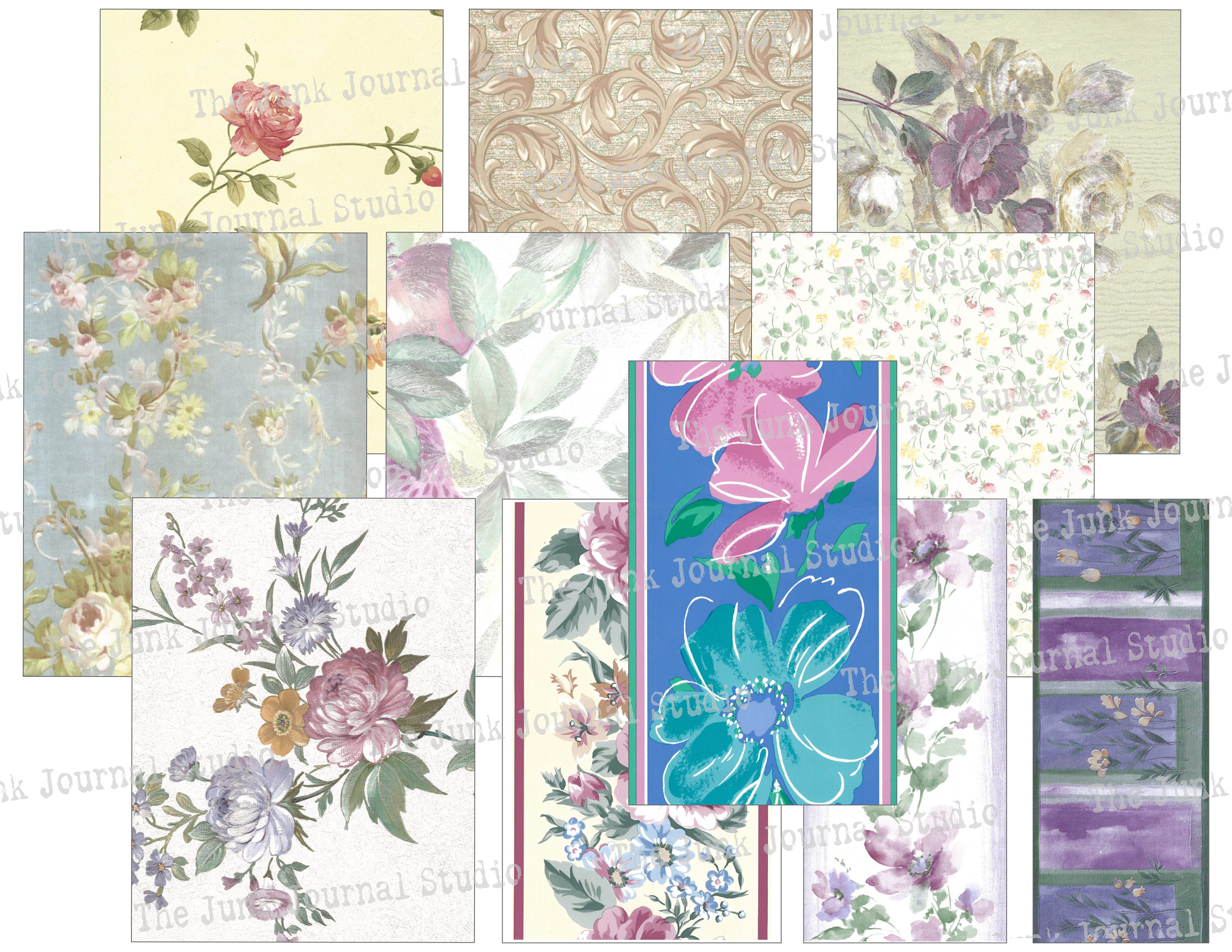 Vintage Wallpaper Digital Wallpaper Wallpaper Floral - Etsy