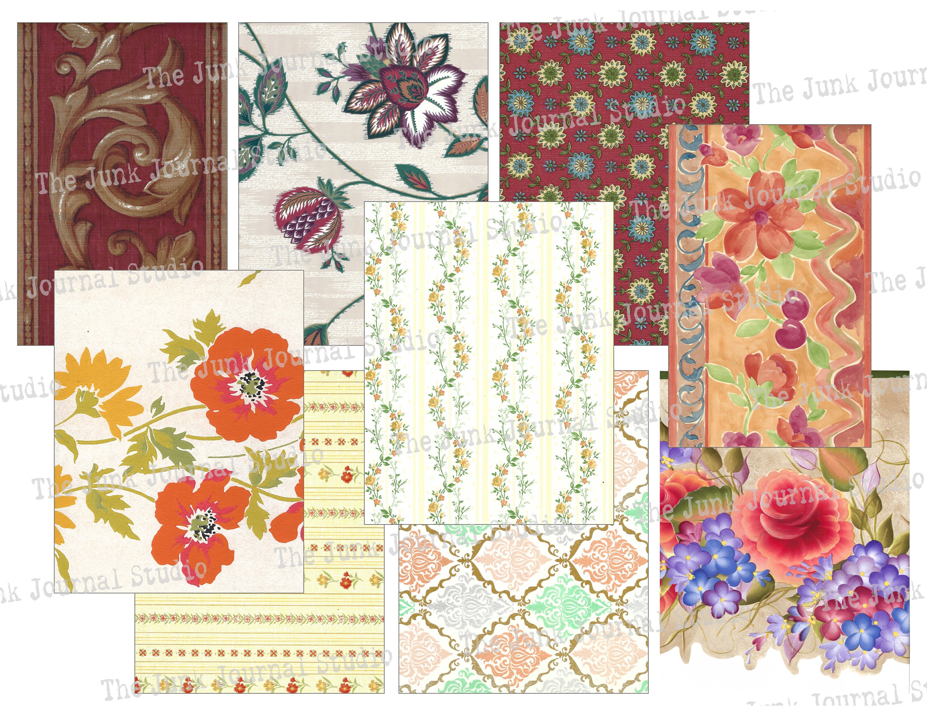 Vintage Wallpaper Digital Wallpaper Wallpaper Floral - Etsy