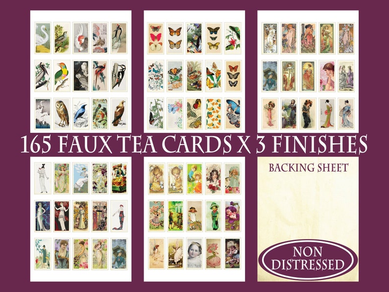 Tea Cards MEGA PACK Faux Tea Cards Digital Tea Cards - Etsy