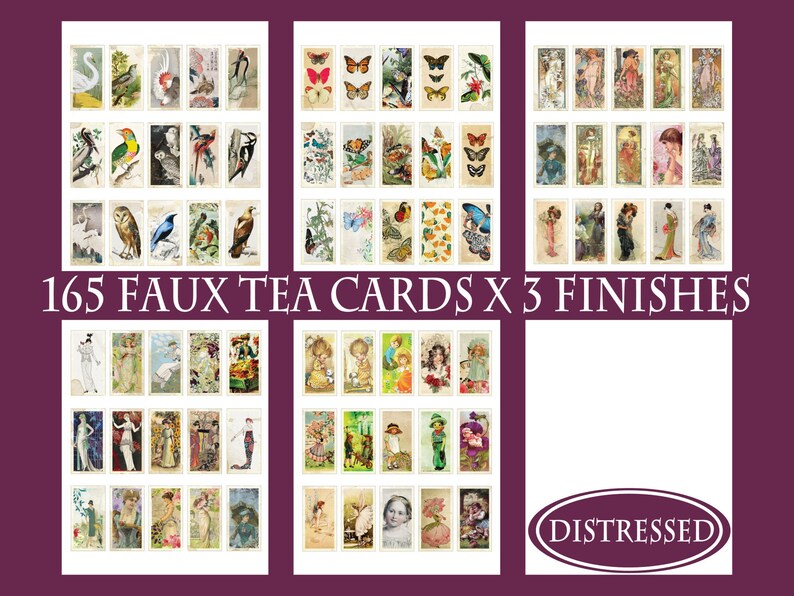 Tea Cards MEGA PACK Faux Tea Cards Digital Tea Cards - Etsy
