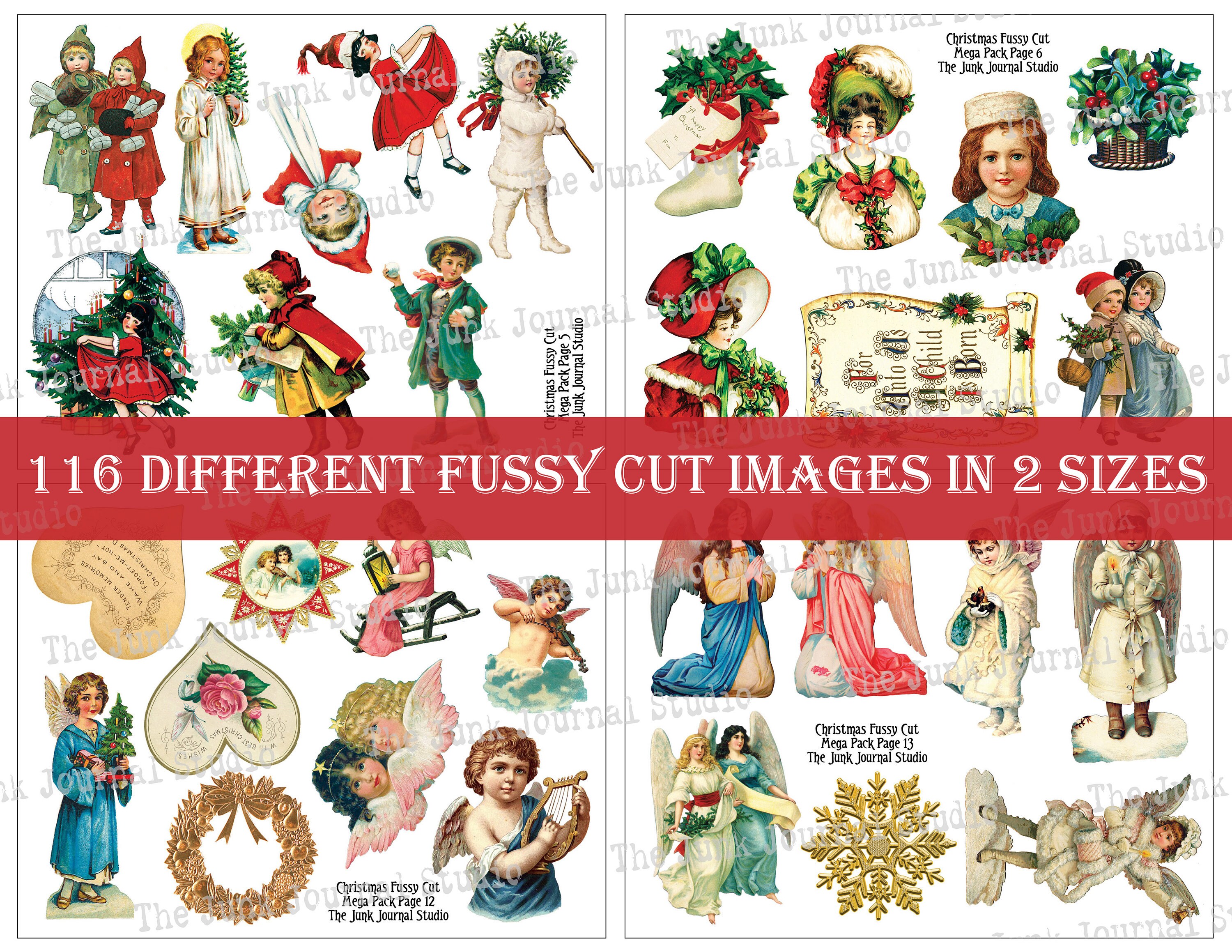 Huge Christmas Fussy Cut Mega Pack Christmas Fussy Cuts - Etsy