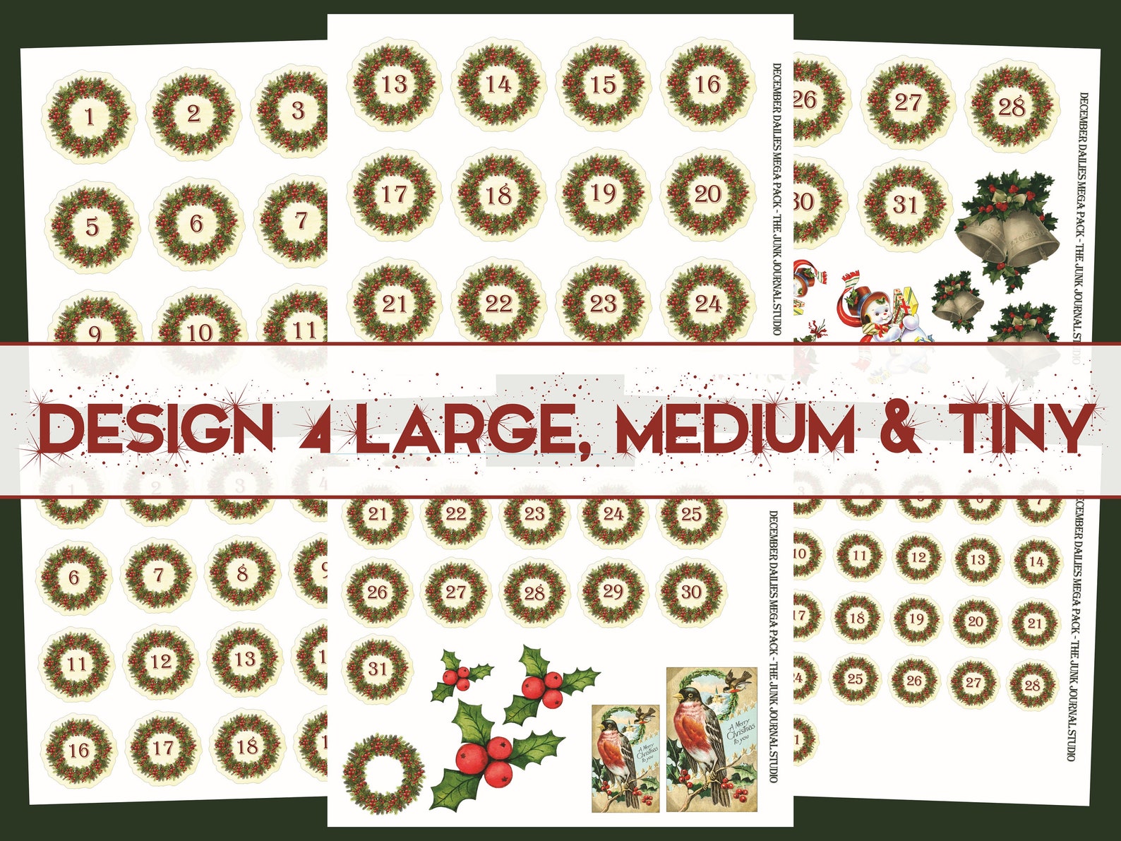 December Daily Mega Pack December Daily Digital Christmas - Etsy