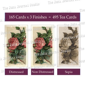 Tea Cards MEGA PACK, Faux Tea Cards, Digital Tea Cards, Vintage Tea ...