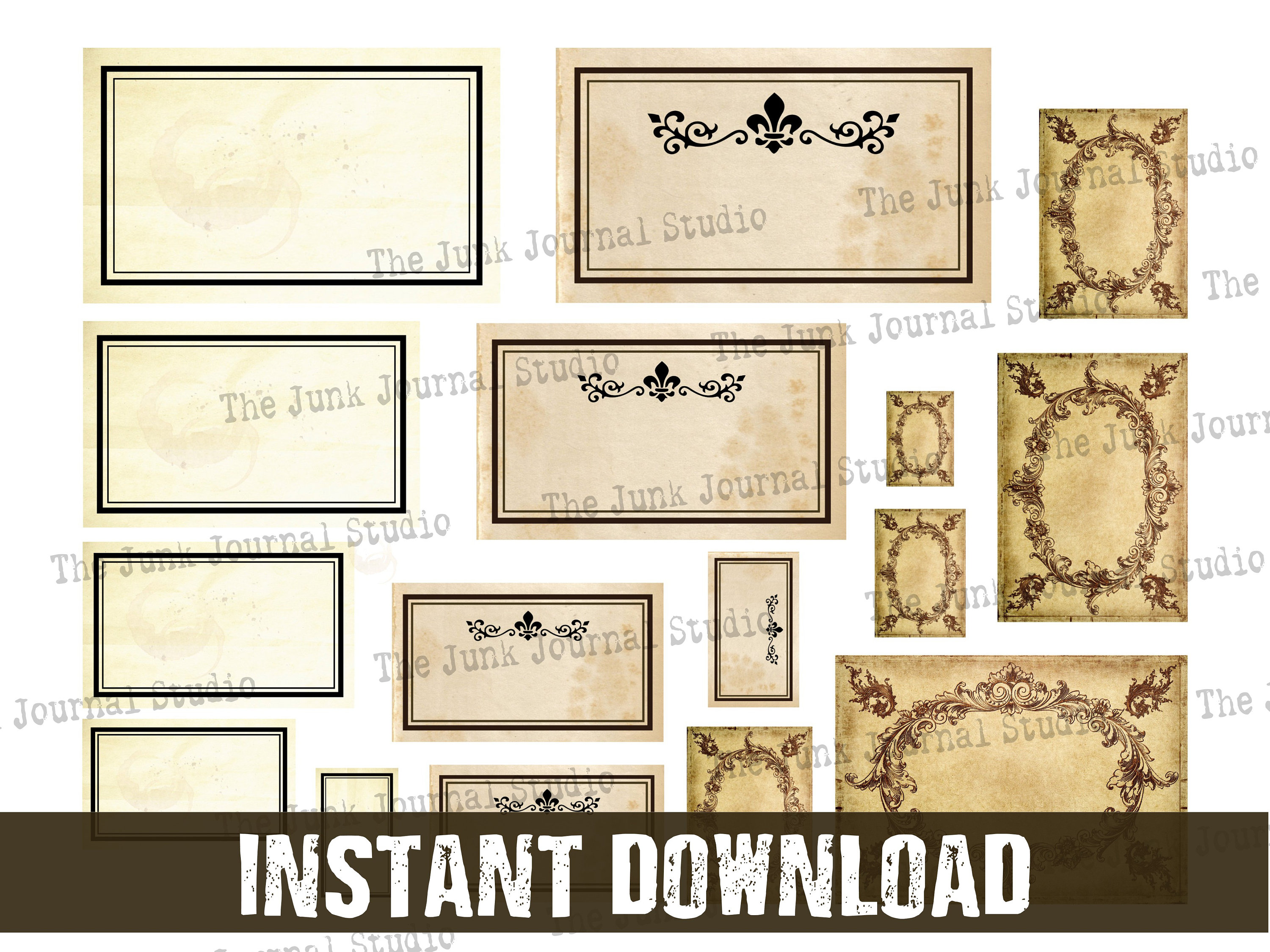 Distressed Numbers Labels Tickets Tags Flashcards - Etsy