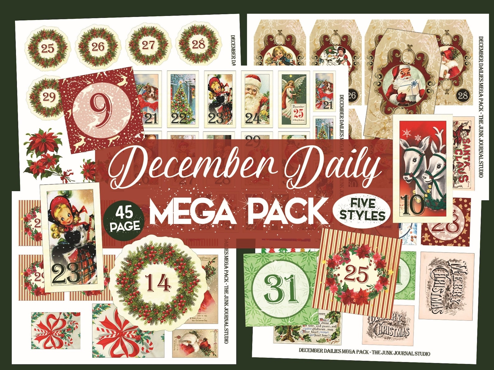 December Daily Mega Pack December Daily Digital Christmas - Etsy