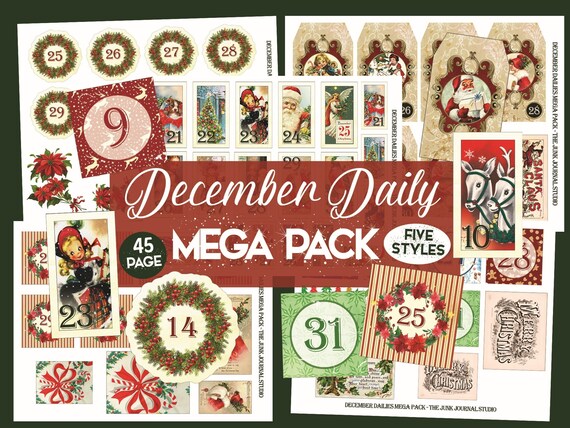 December Daily Mega Pack December Daily Digital Christmas - Etsy