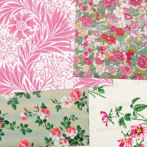 30 Page William Morris Digital Set 3 Pink, Vintage Patterns Digital ...