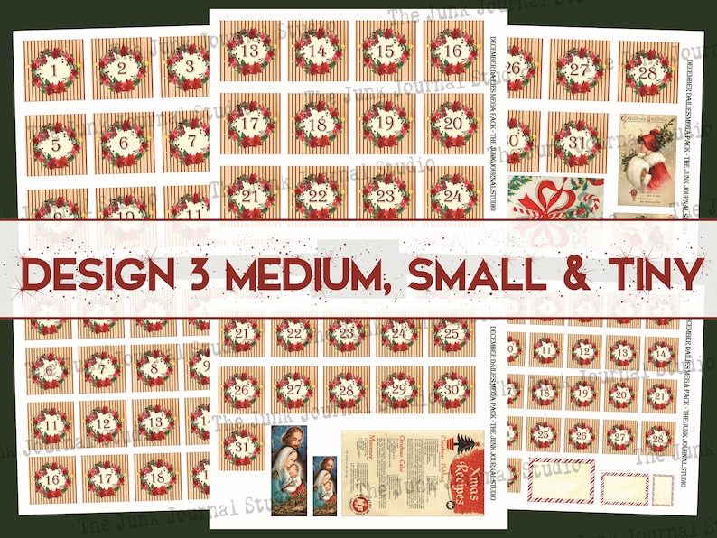 December Daily Mega Pack, December Daily Digital, Christmas Digital Kit ...