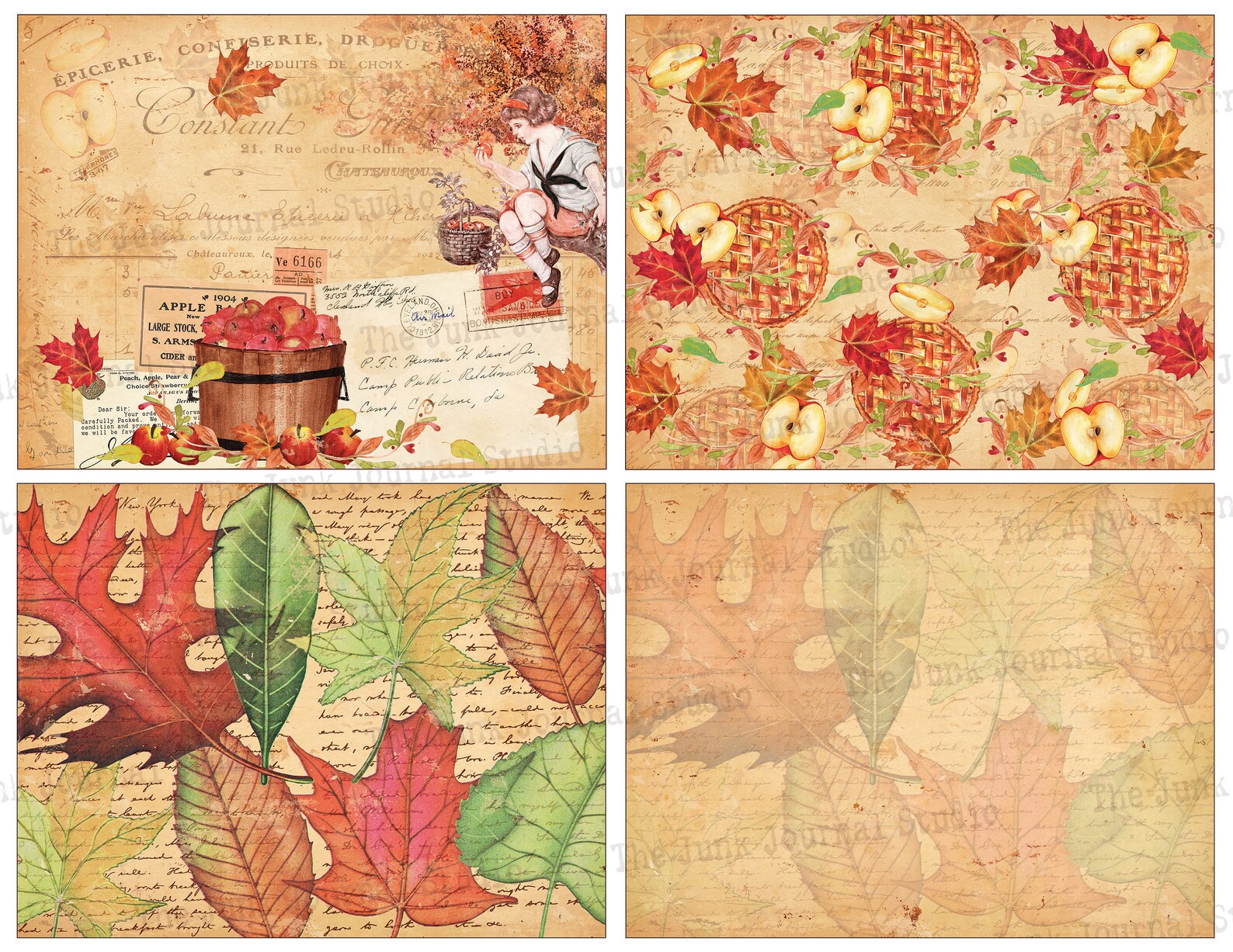 Huge Fall Junk Journal Kit Fall Bounty Journal Pages Autumn - Etsy