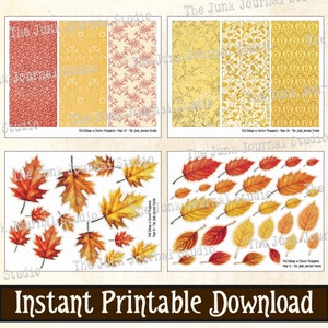 MEGA PACK FALL Collage/cluster Digital Kit, Fall Labels, Autumn Collage ...