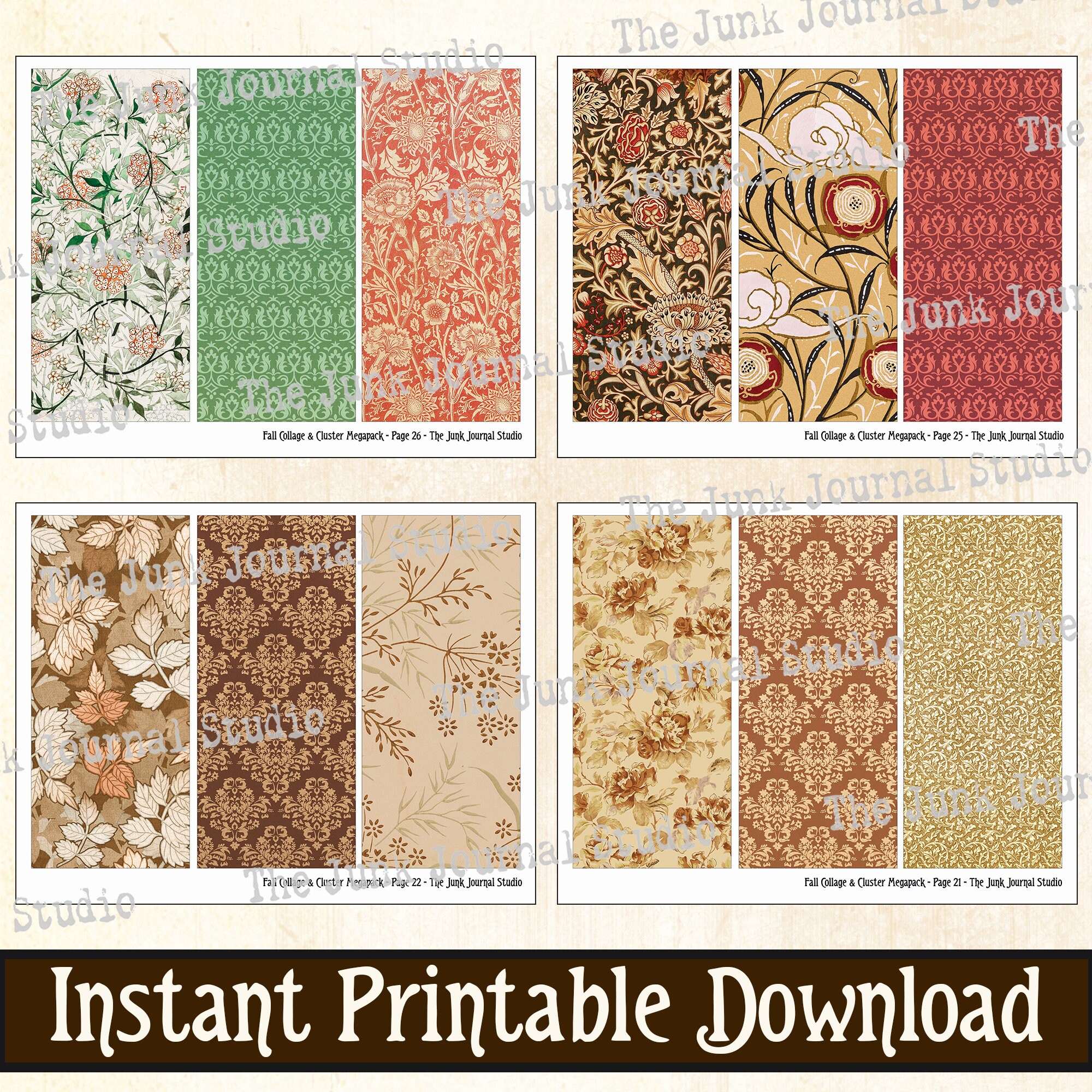 MEGA PACK FALL Collage/cluster Digital Kit, Fall Labels, Autumn Collage ...