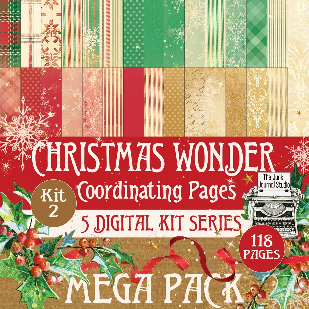 Huge Christmas Wonder Coordinating Pages Mega Pack, Christmas Journal ...