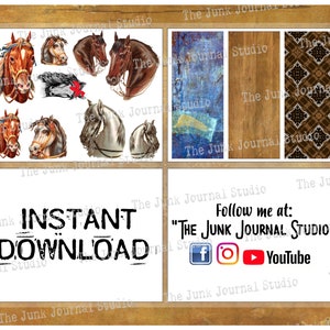 HUGE Horse Lovers Digital Journal Kit, Printable Download, Digital ...