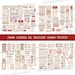 Red Vintage Labels Digital, Distressed Numbers, Red Labels, Ephemera ...