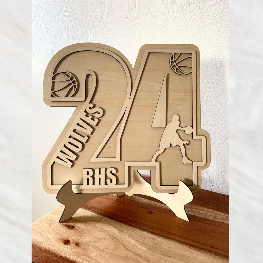 Custom Athlete Number, Senior Night Gift, Sports Number Plaque, Laser ...