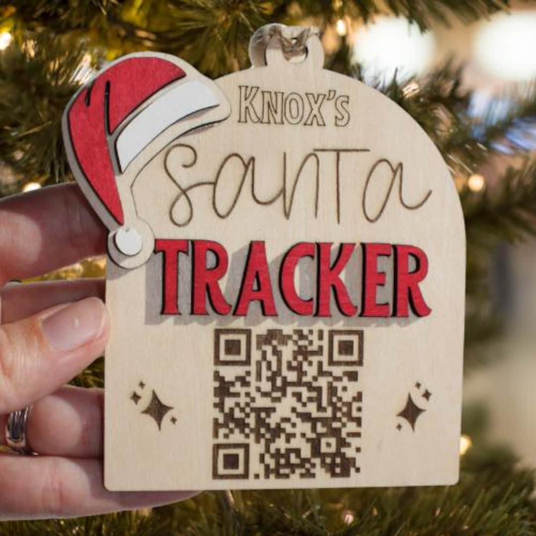 Personalized Santa Tracker QR Code Ornament, Official Norad Tracks ...
