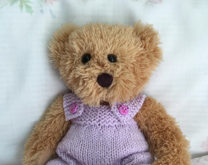 Ready to Wear Hand Knitted Teddy Bear Clothes - Super Cute Dungarees ...