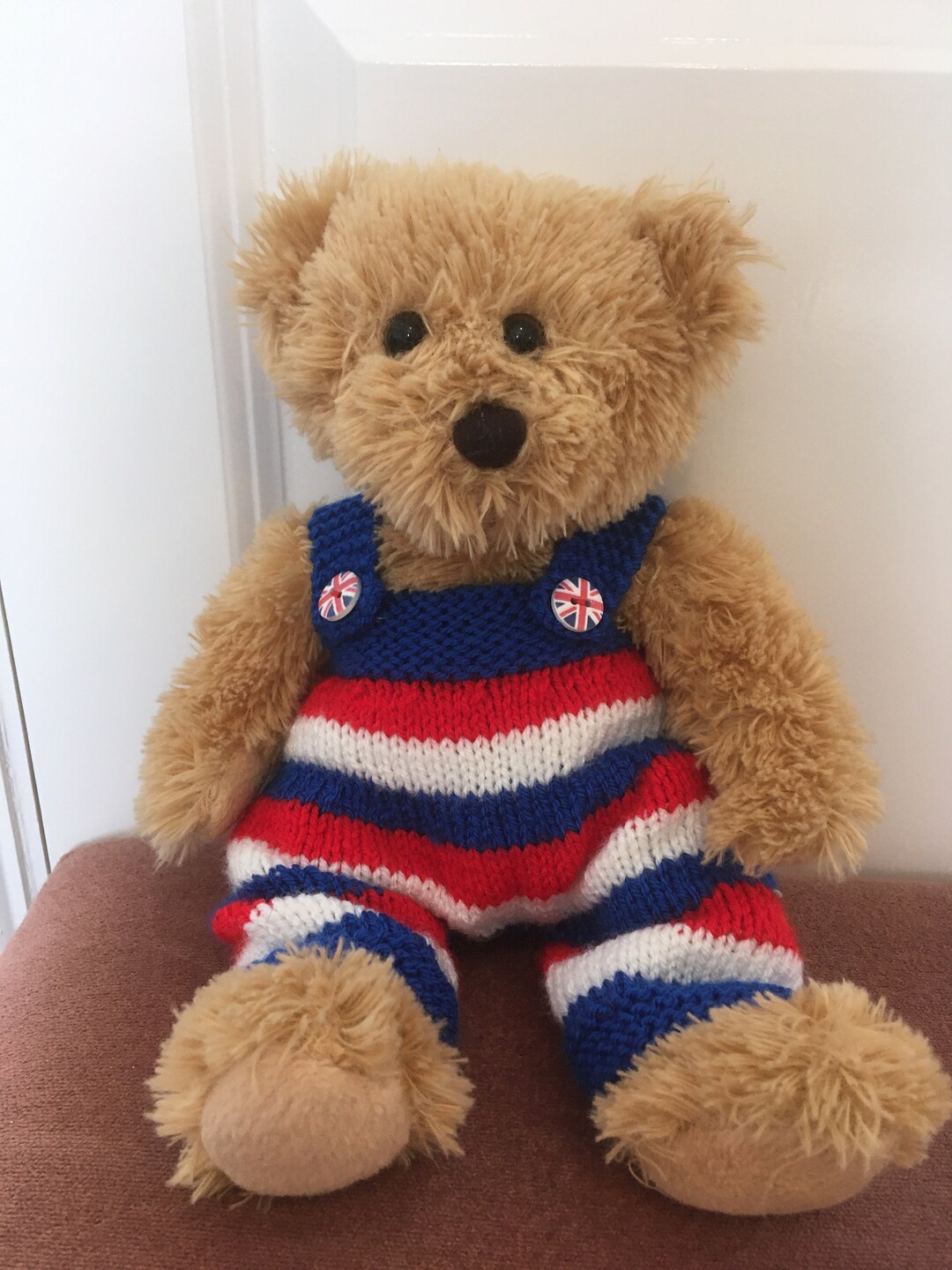 Ready to Wear Hand Knitted Teddy Bear Clothes - Super Cute Union Jack ...