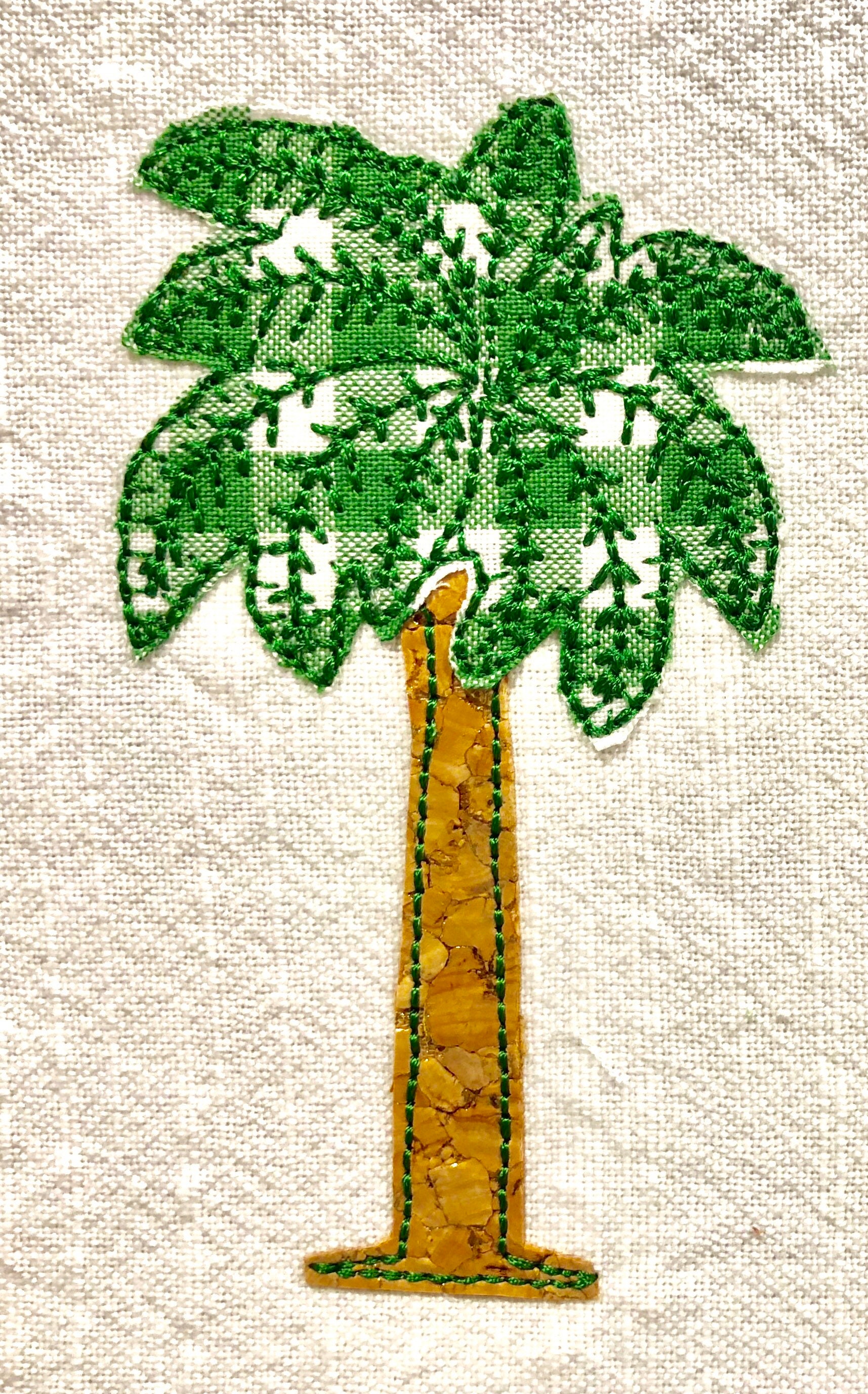 Preppy Palm Tree Applique Design Machine Embroidery Digital File ...