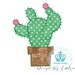 Cactus Applique Design Machine Embroidery Digital File Instant Download ...