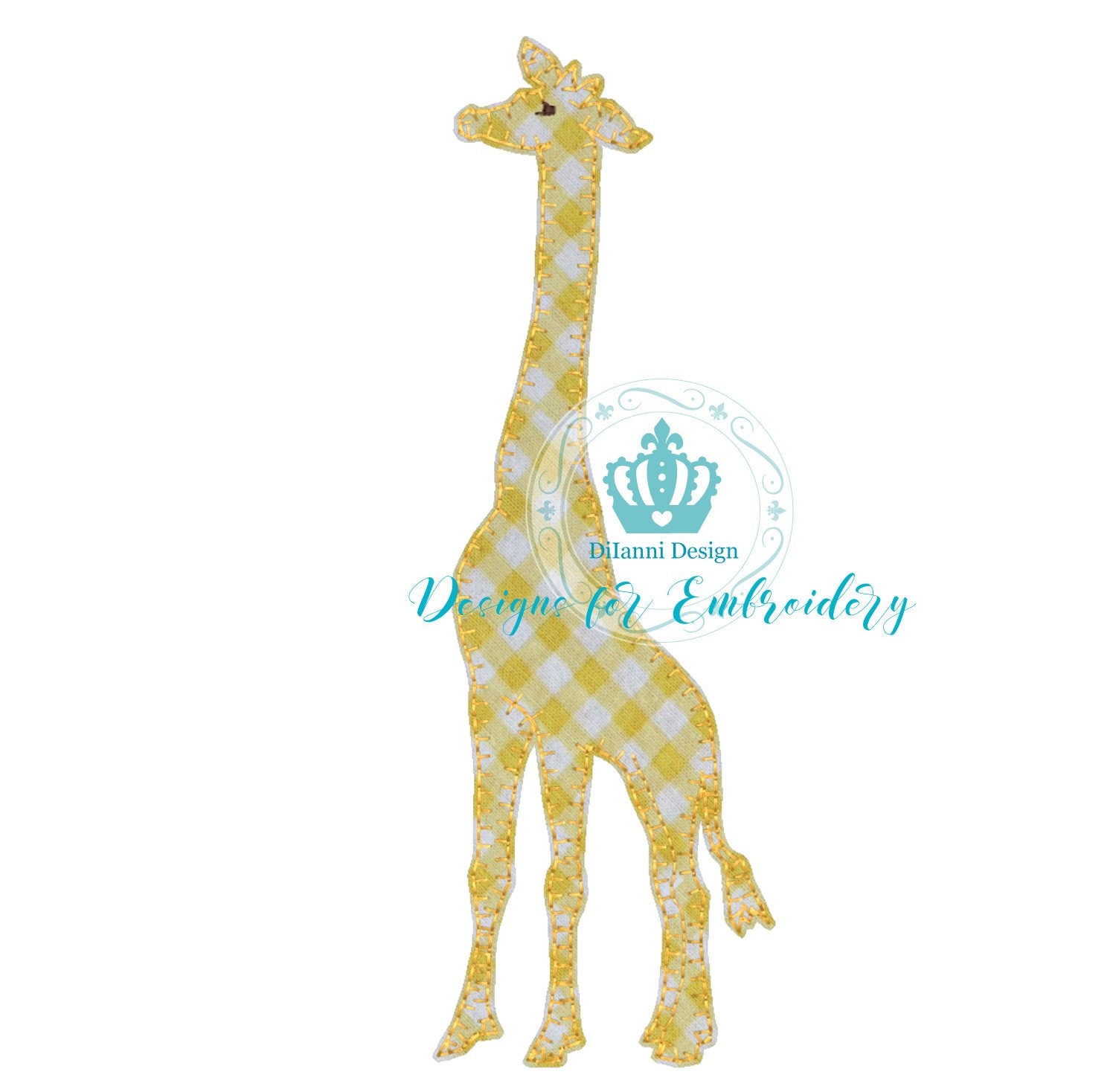 Baby Giraffe Applique Design Machine Embroidery Digital File Instant ...