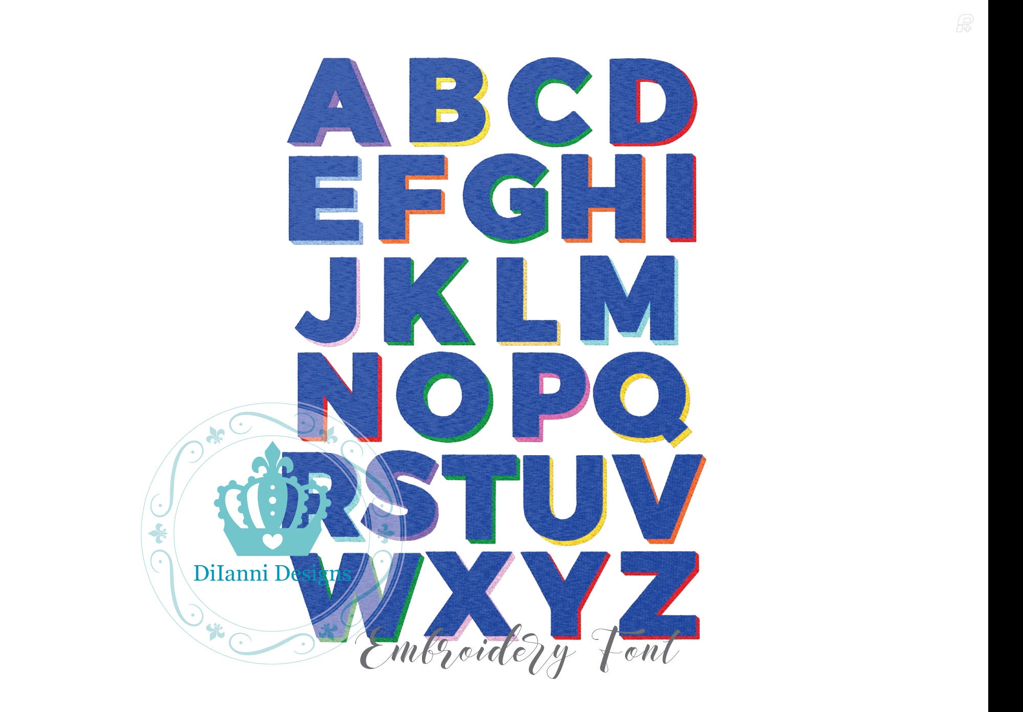 Modern Hashtag Font With Number and Symbols Machine Embroidery Digital ...