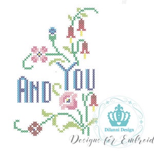 For You and You (set of Two) Design Machine Embroidery Digital File ...
