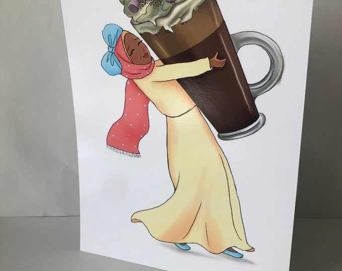 Cute hijabi illustrations mugs stickers and by Tassycrafty on Etsy