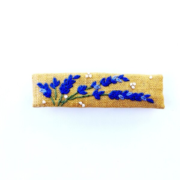 Embroidered Barrette - Etsy