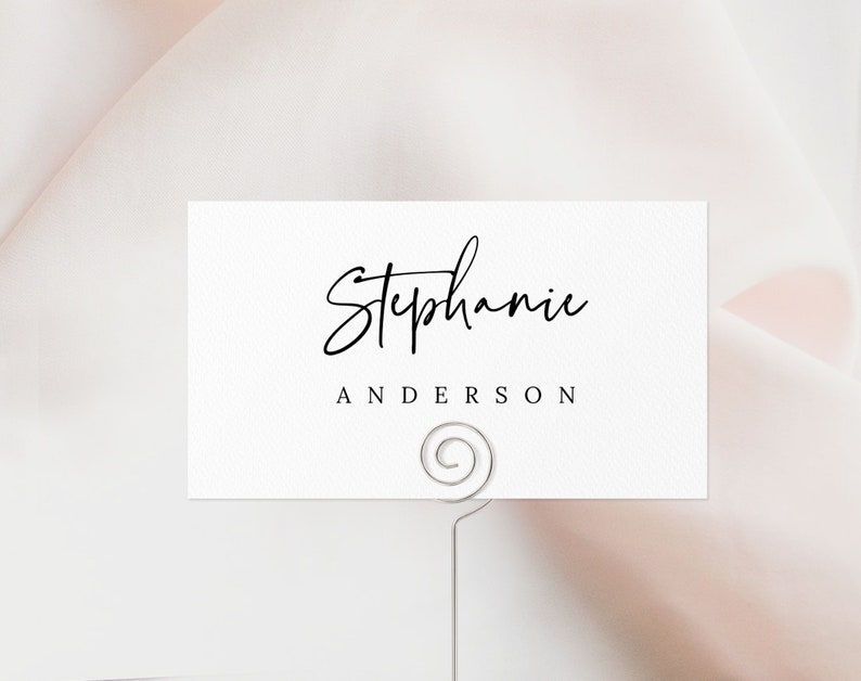 Wedding Place Card Template Editable Name Cards INSTANT - Etsy