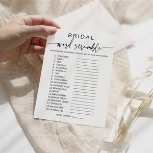 Minimalist Bridal Shower Game, Bride and Groom Trivia Game ...