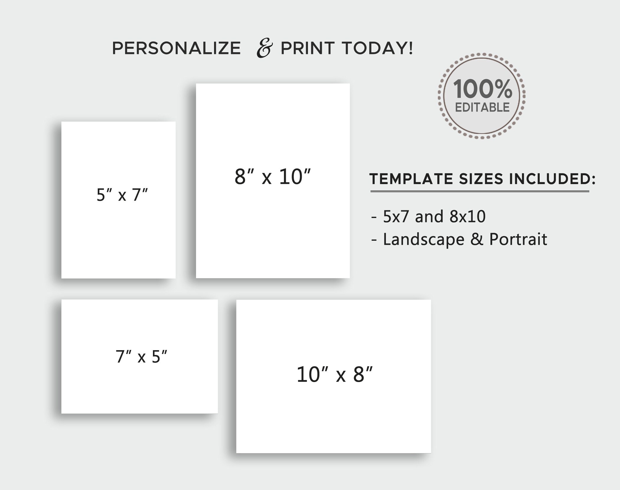 Create Custom Wedding Signs 100% EDITABLE 8x10 and 5x7 - Etsy