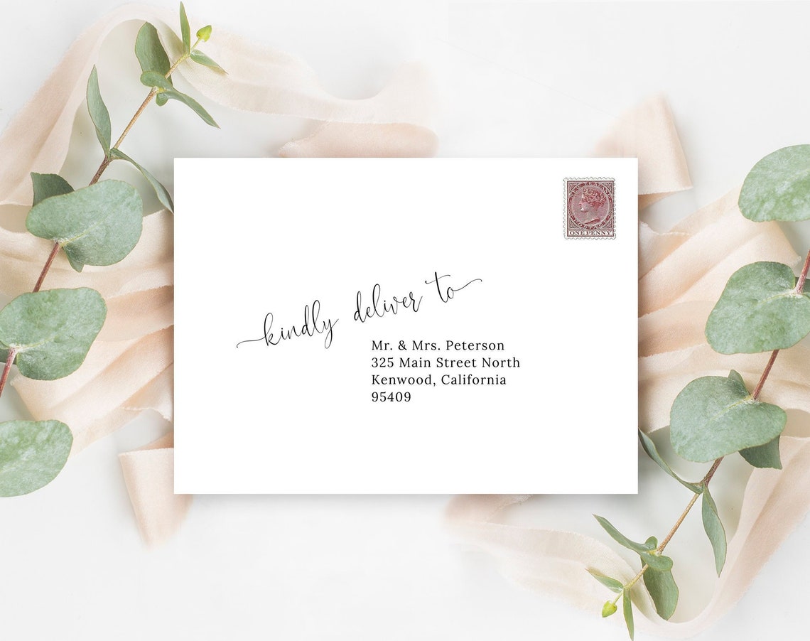 Envelope Template Address Label Template Envelope - Etsy