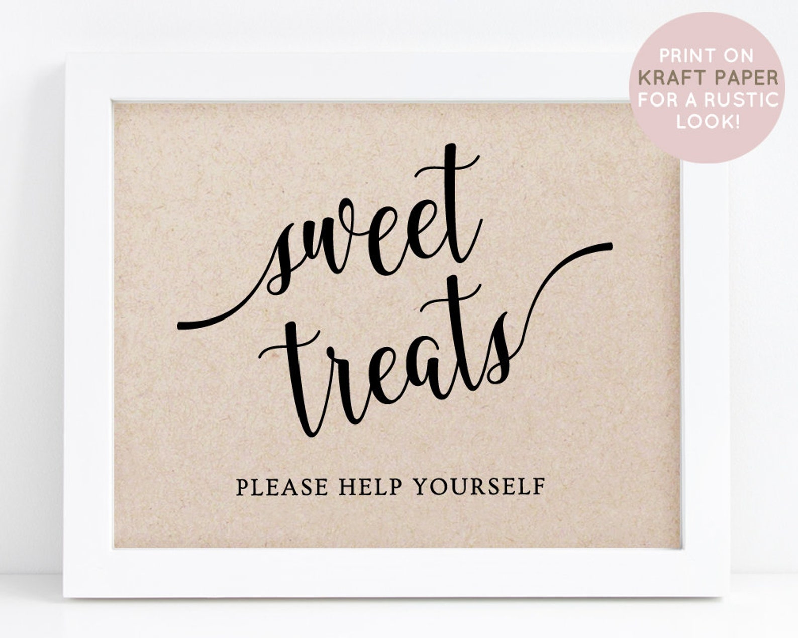 Sweet Treats Sign Printable, Dessert Bar Wedding Sign, Sweet Table Sign ...