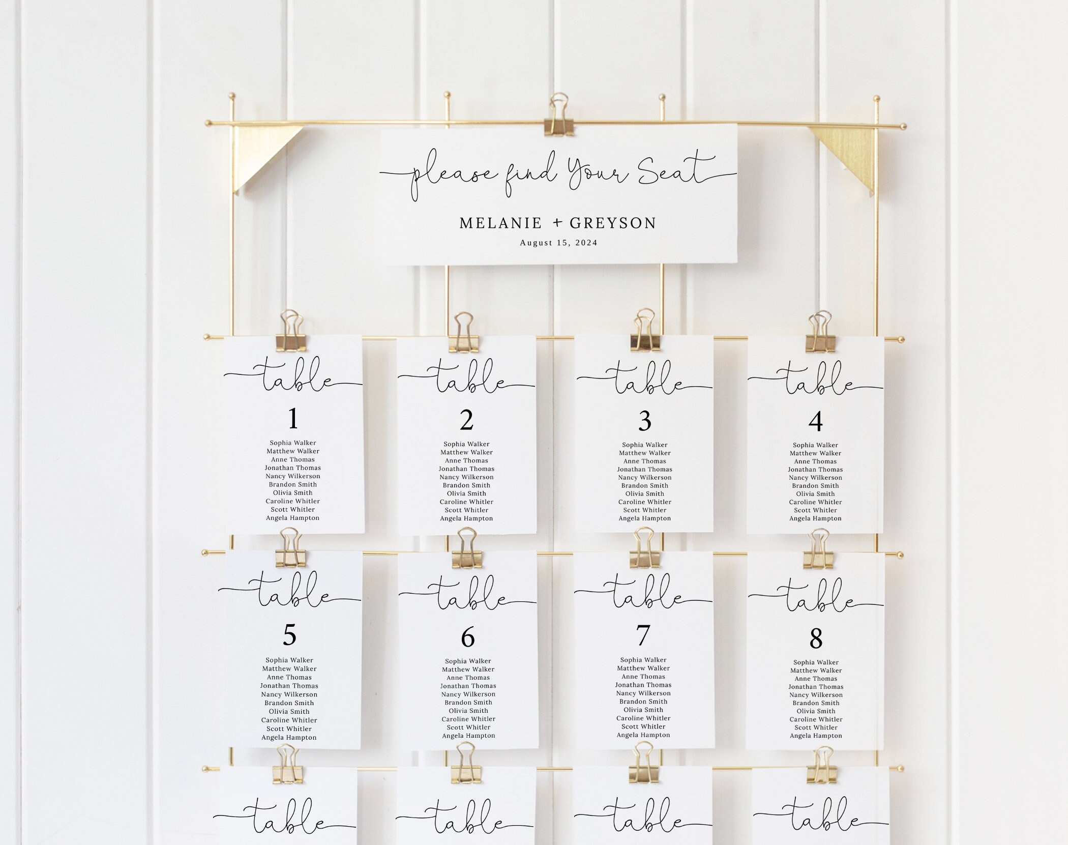 Wedding Table Numbers Template Rustic Seating Chart Seating - Etsy
