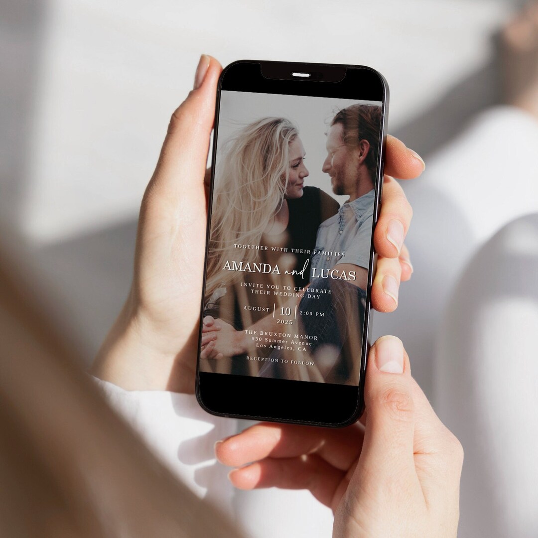Digital Wedding Invitation Template, Online Wedding Evite, Electronic ...