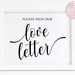Love Letter Sign Love Letter Wedding Wedding Love Letter | Etsy